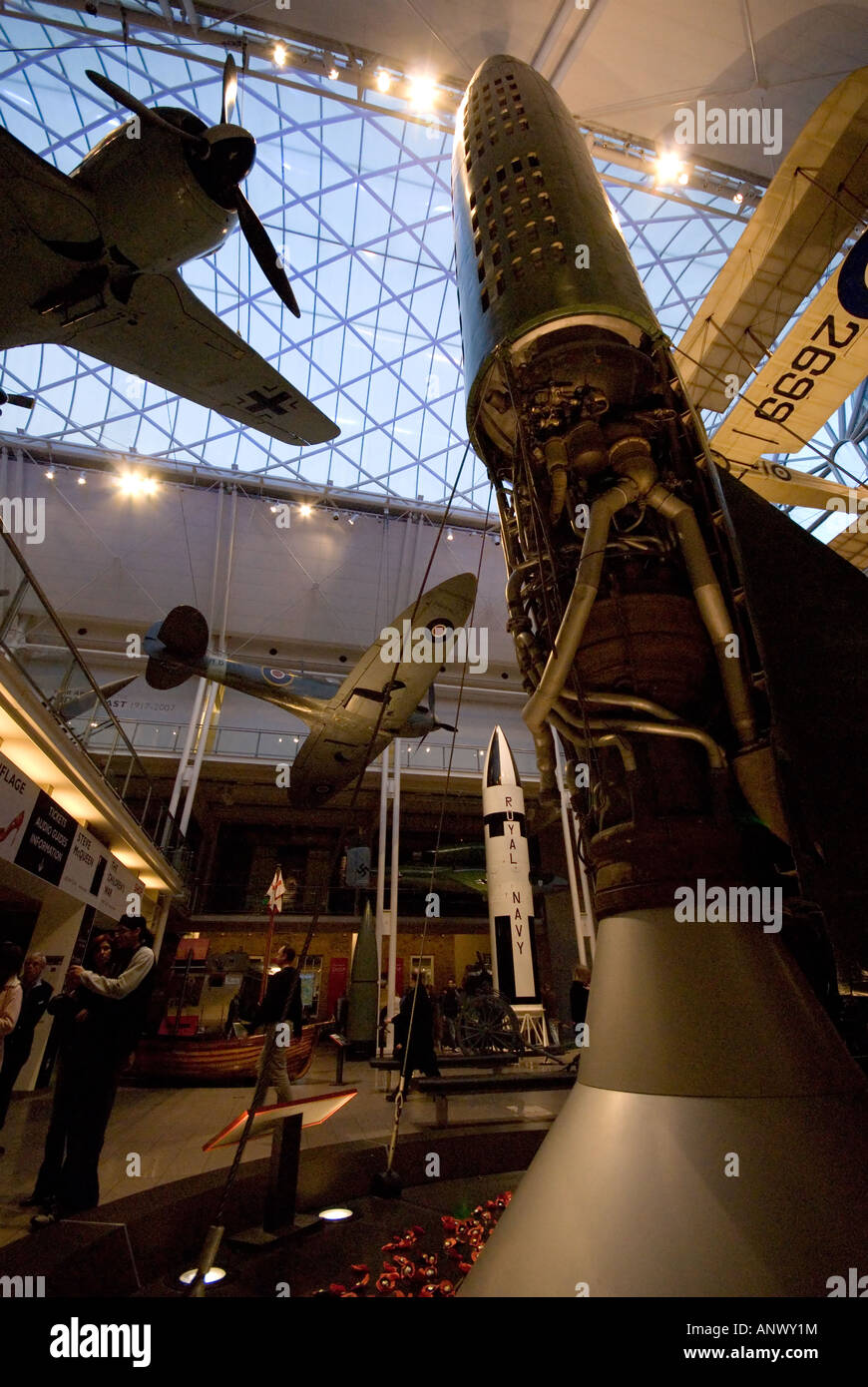 rocket bomb open imperial war museum london Stock Photo - Alamy