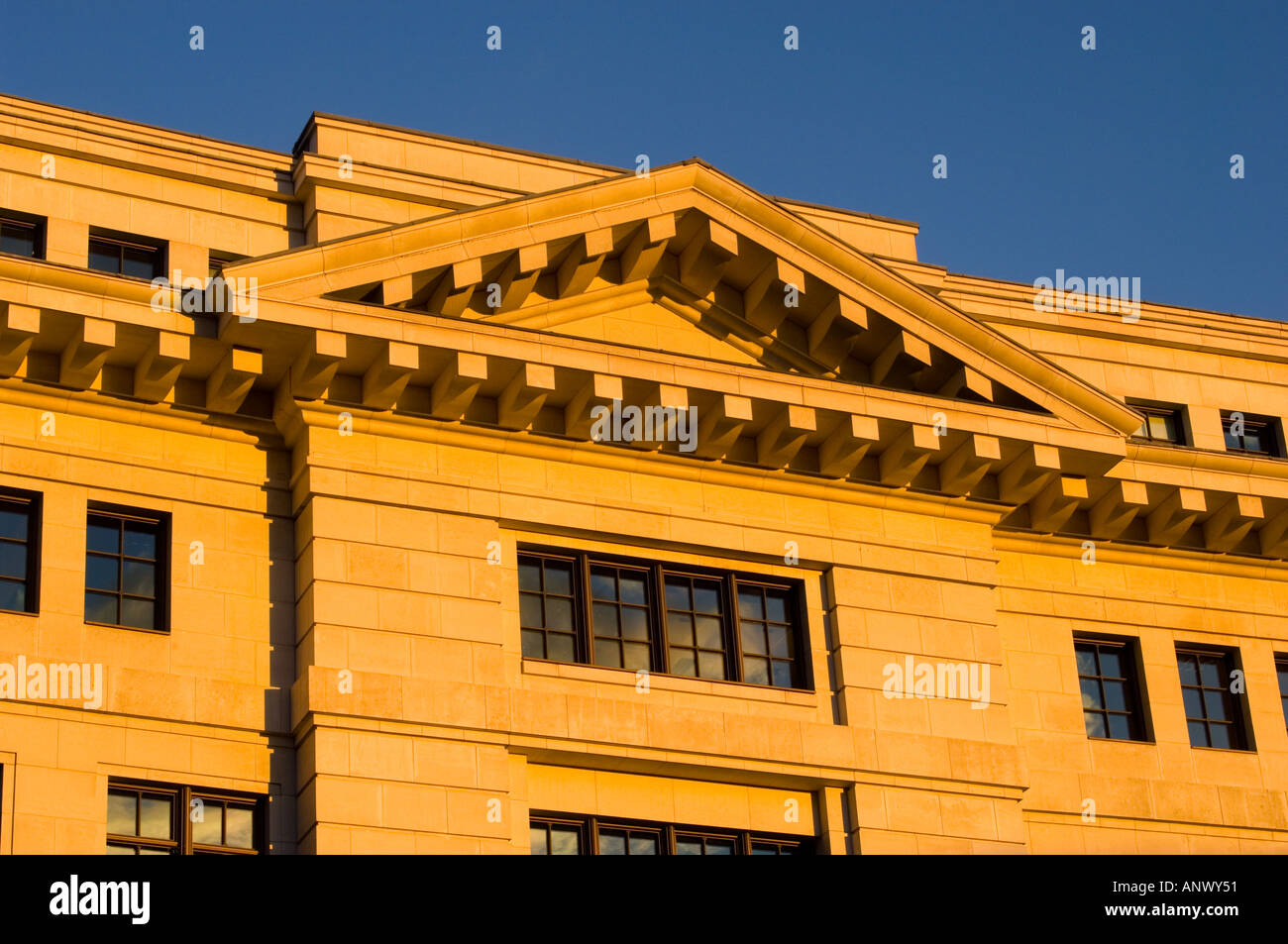 modern classical design building london england uk sunset golden ...