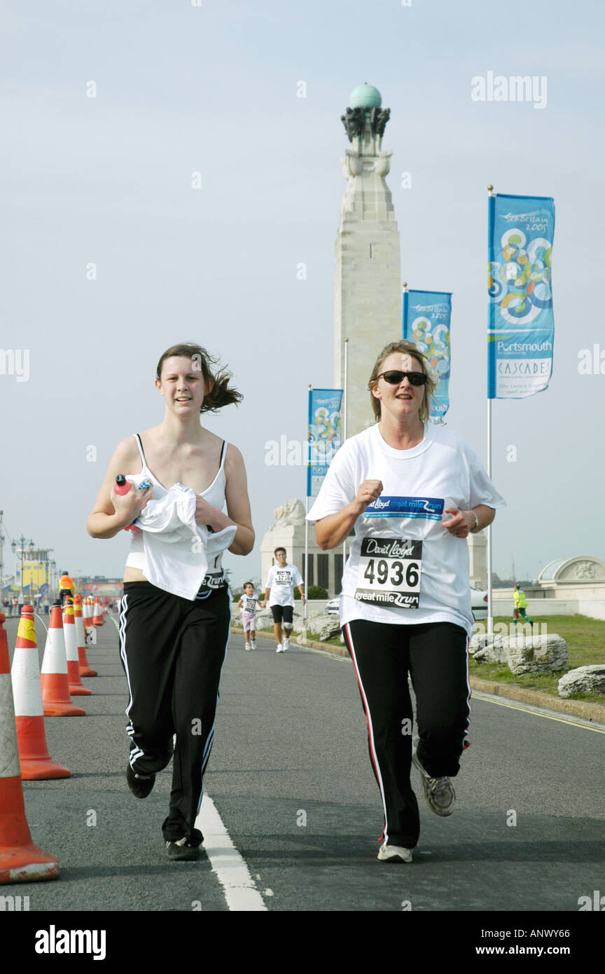 david lloyd great mile fun run at Southsea Stock Photo - Alamy