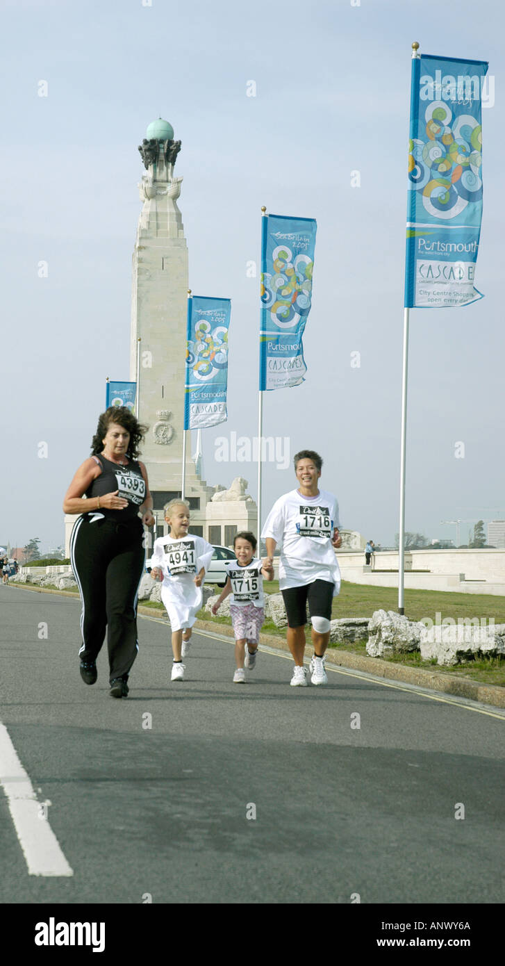 david lloyd great mile fun run at Southsea Stock Photo - Alamy