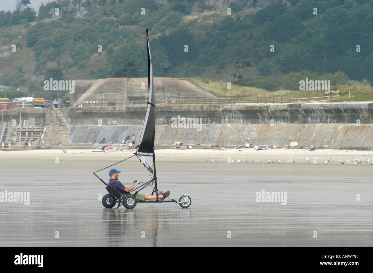 Wind karting on the beach hi-res stock photography and images - Alamy