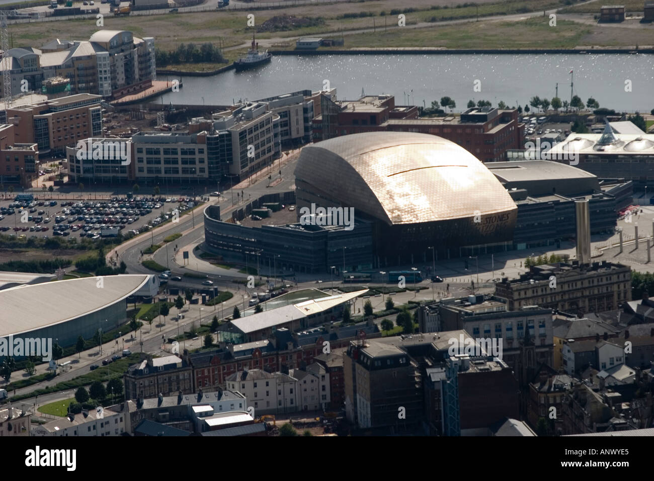 Aerial millenium centre cardiff hi-res stock photography and images - Alamy