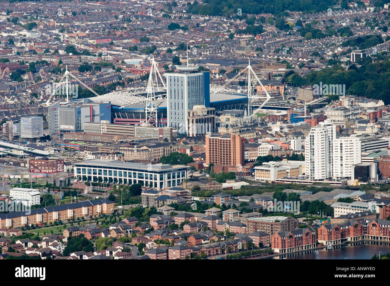 Millennium stadium cardiff aerial hi-res stock photography and images ...
