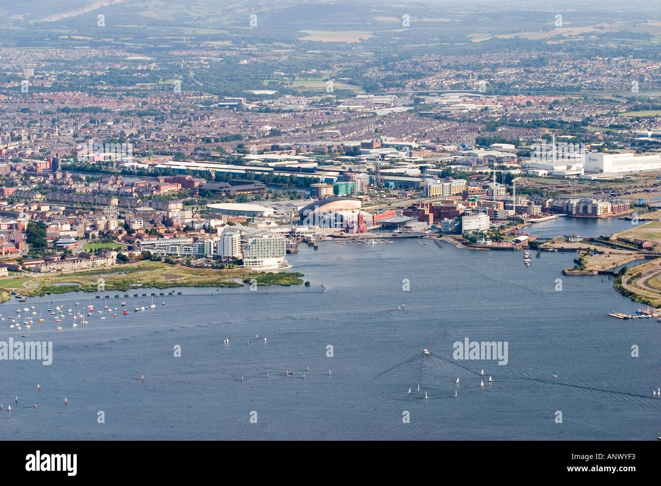 Aerial millenium centre cardiff hi-res stock photography and images - Alamy