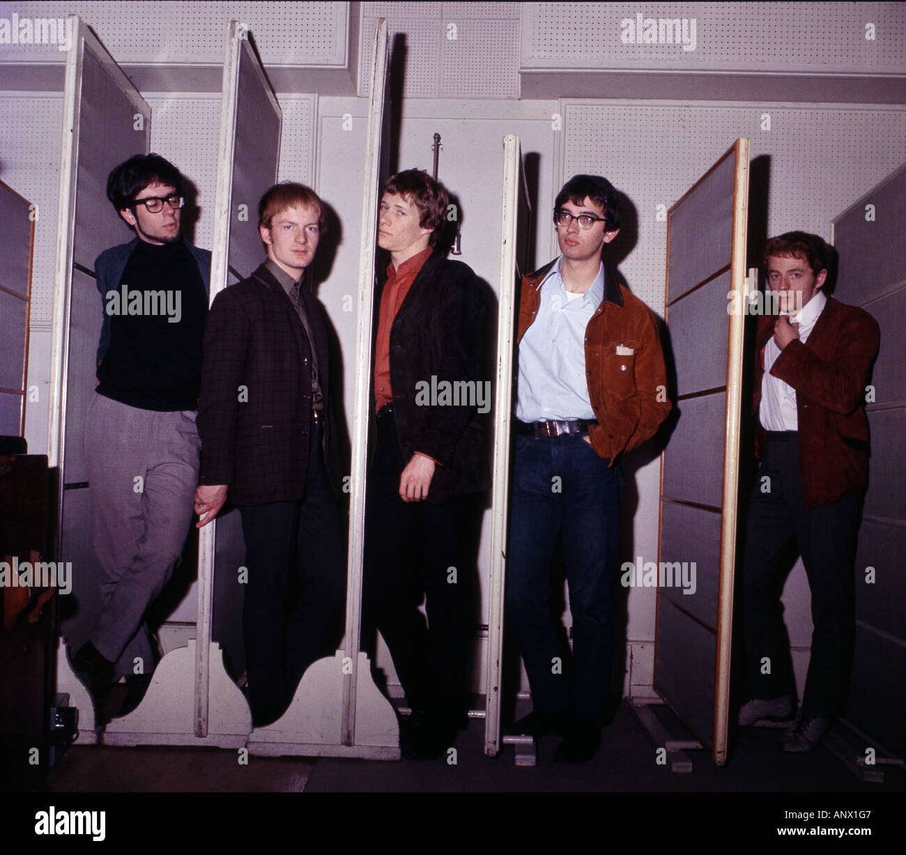 MANFRED MANN UK pop group in 1965 with Manfred at left and Paul Jones ...