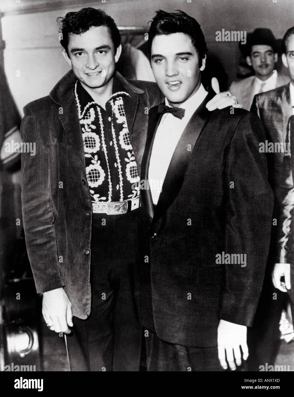 ELVIS PRELSEY with Johnny Cash about 1956 Stock Photo - Alamy
