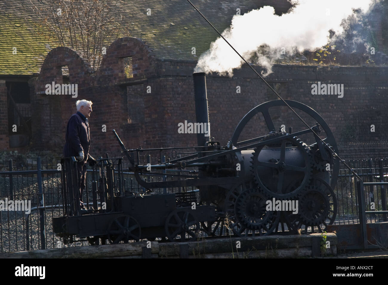 Locomotion engine at Blists Hill Museum Ironbridge Shropshire Stock ...