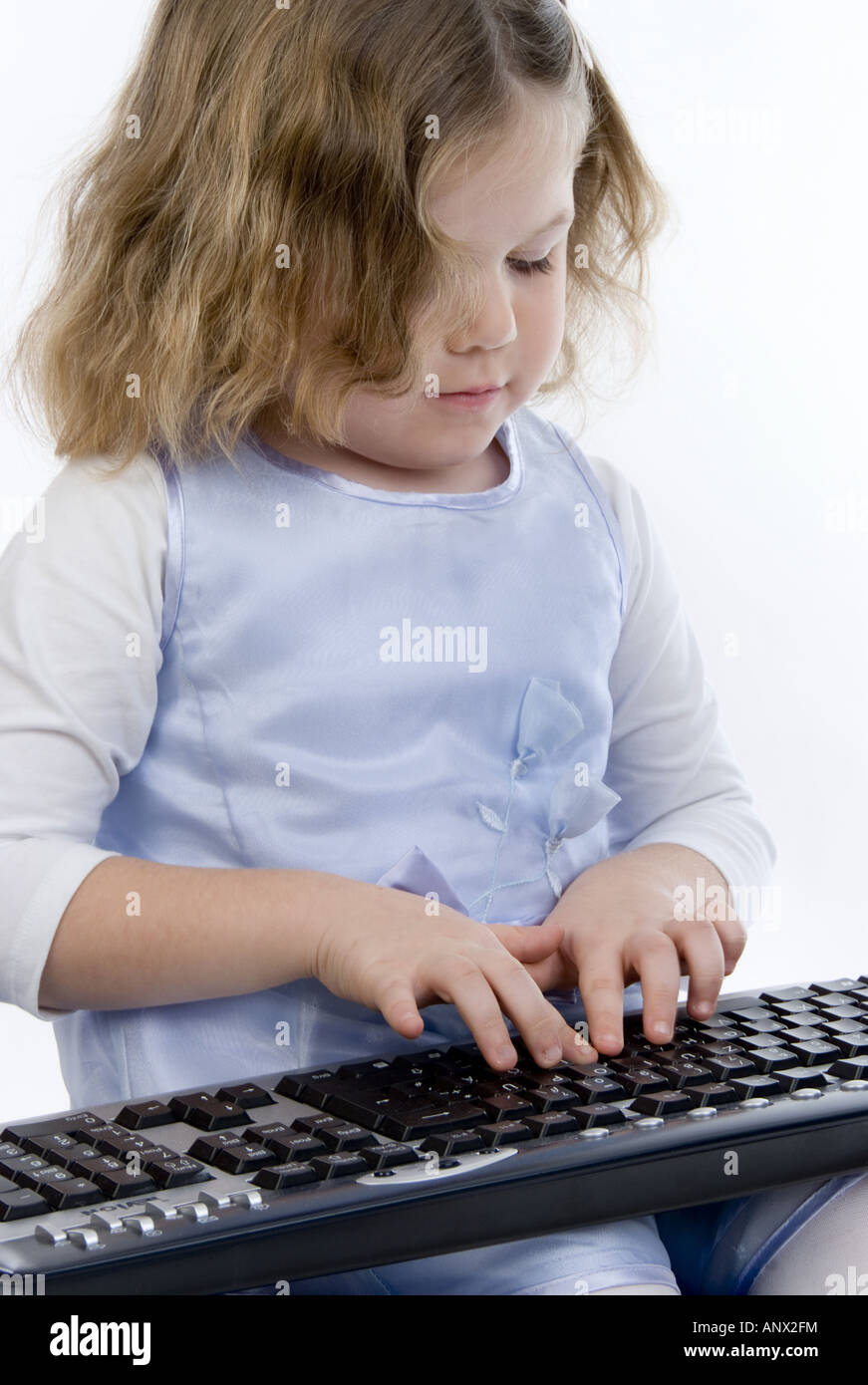 girl with keyboard Stock Photo - Alamy