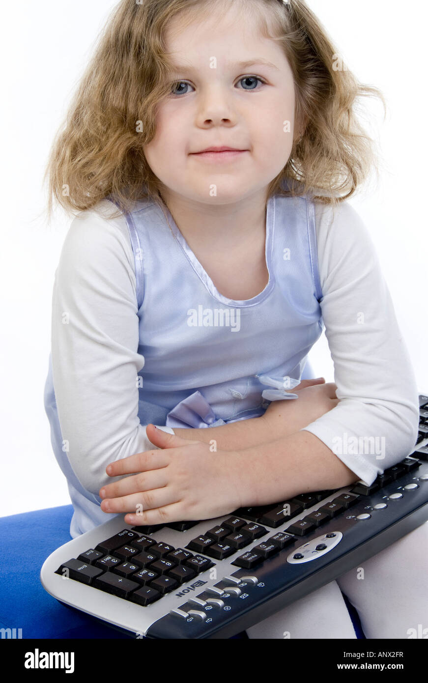 girl with keyboard Stock Photo - Alamy