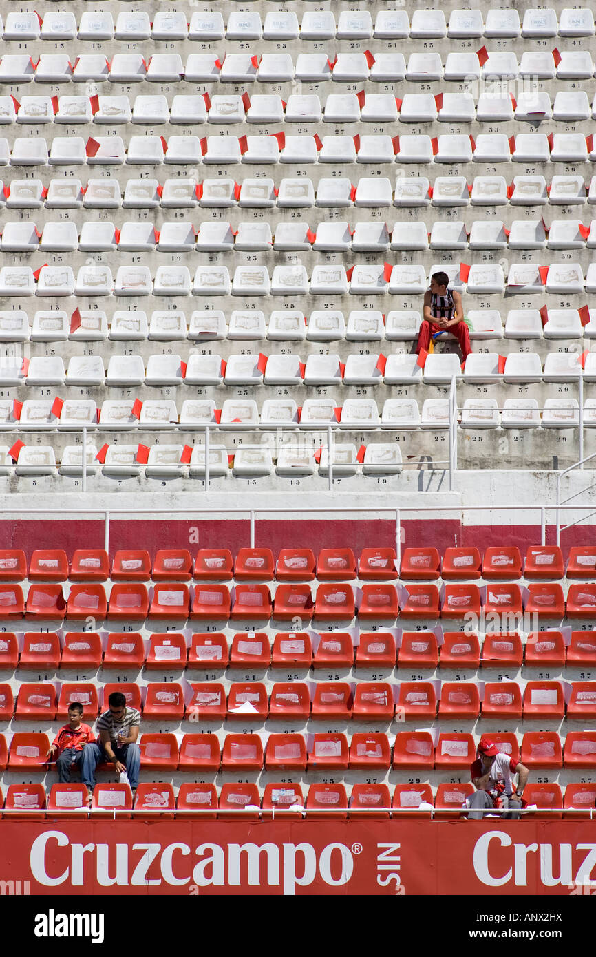 Almost empty seats in a stadium stands, Seville, Spain Stock Photo - Alamy