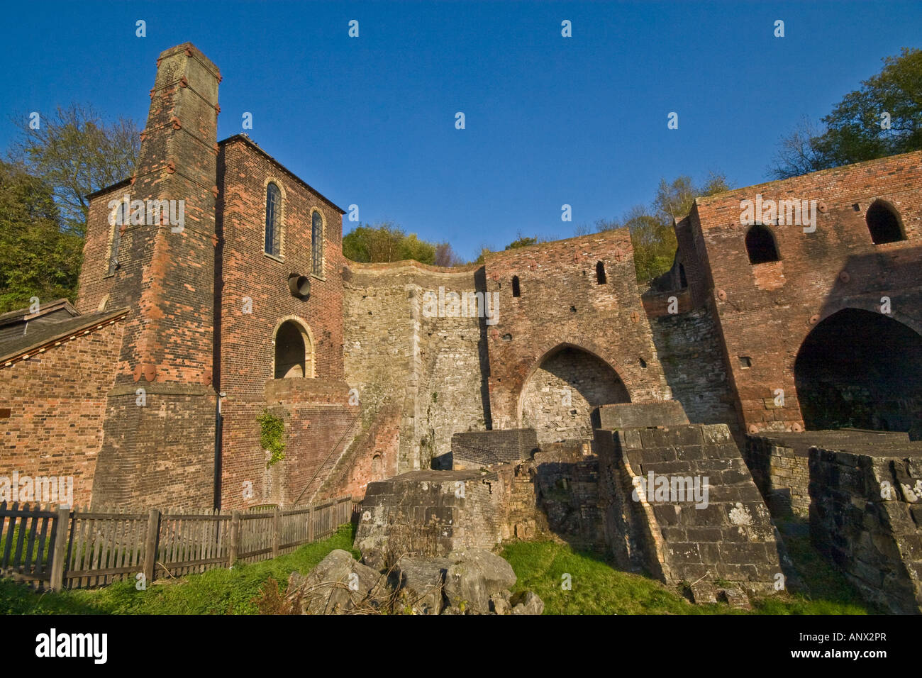 Blists Hill Museum - Blast Furnace - Ironbridge Shropshire Stock Photo ...