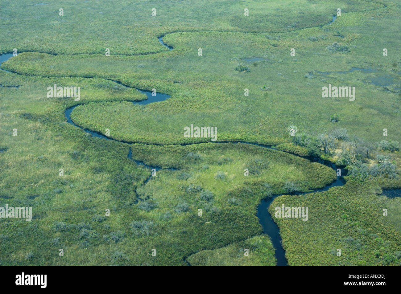 Aerial photo of the okawango delta hi-res stock photography and images ...