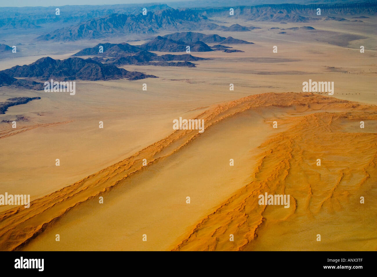 Namibia, Aerial of Namib sand dunes and desert Stock Photo - Alamy