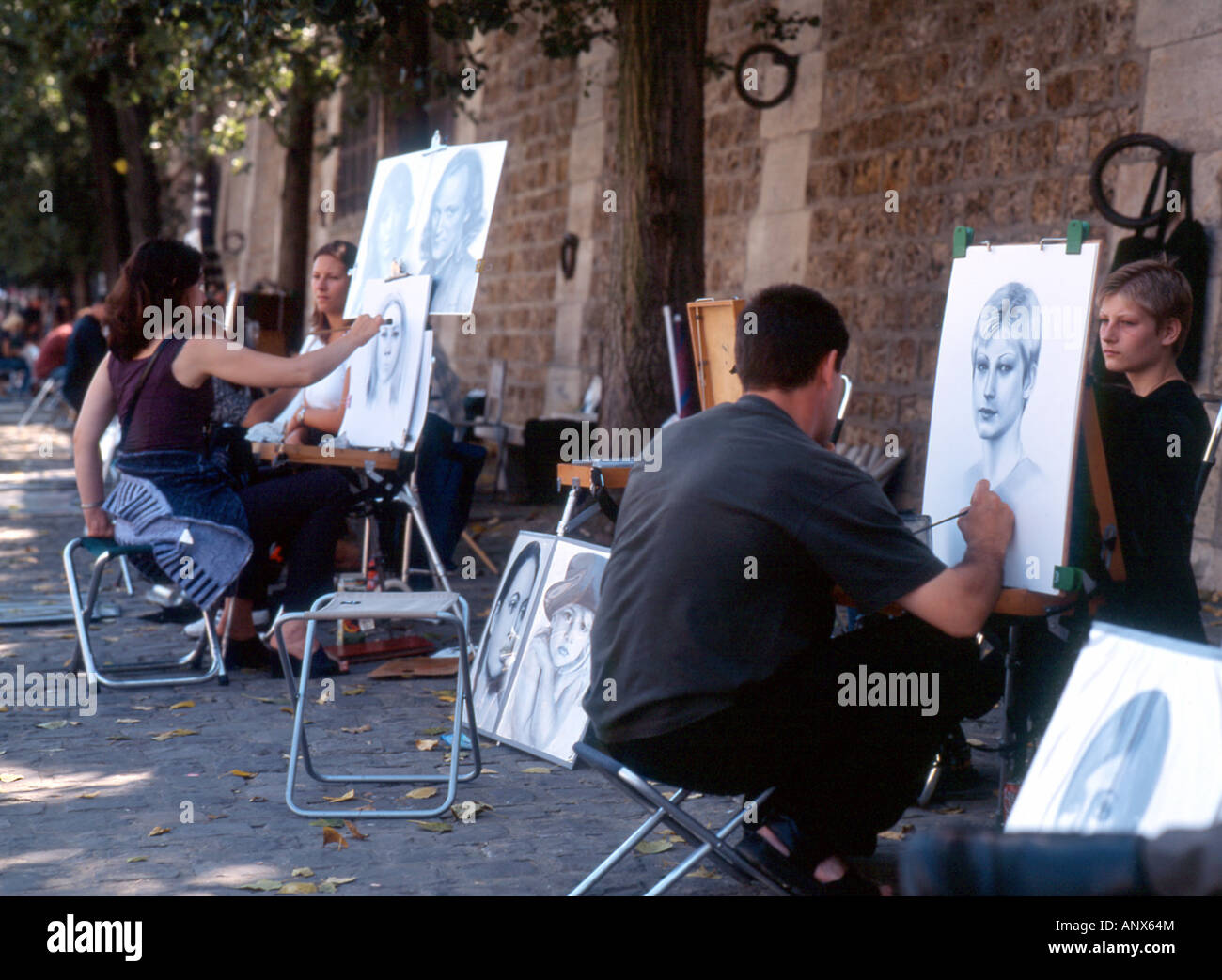 street artists, drawer, France, Paris Stock Photo - Alamy