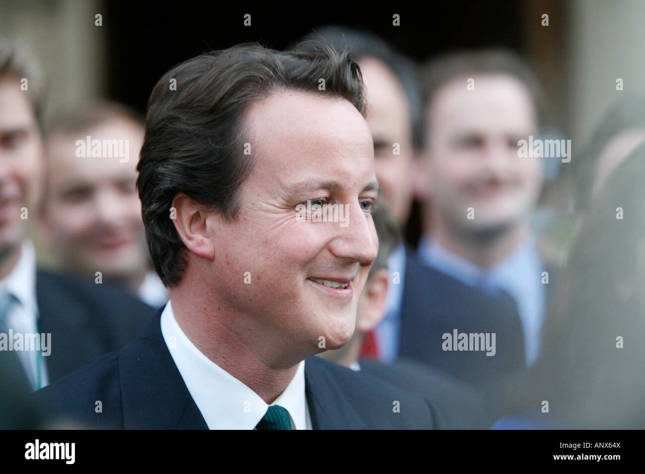 David camera talking to reporters at the conservative party leadership ...