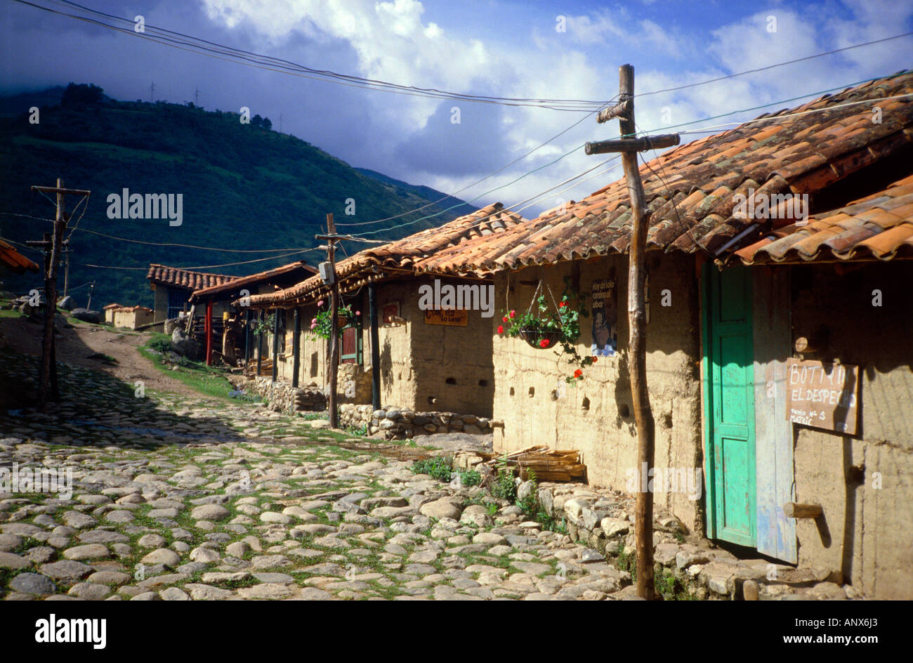 mountain village of los aleros andean highland venezuela Stock Photo ...