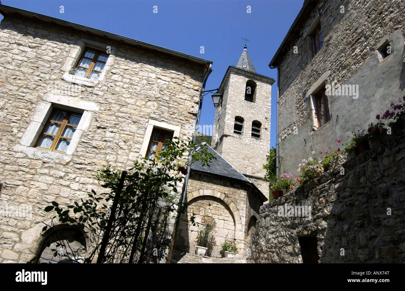 Village of Sainte Enimie, Gorges du Tarn, Lozere, France Stock Photo ...