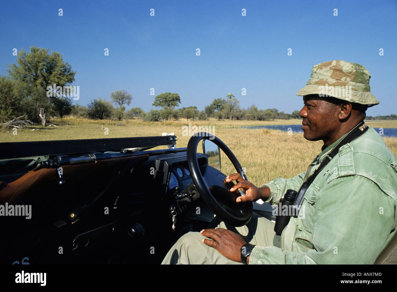 Zimbabwe, Hwange National Park, Park ranger Stock Photo - Alamy