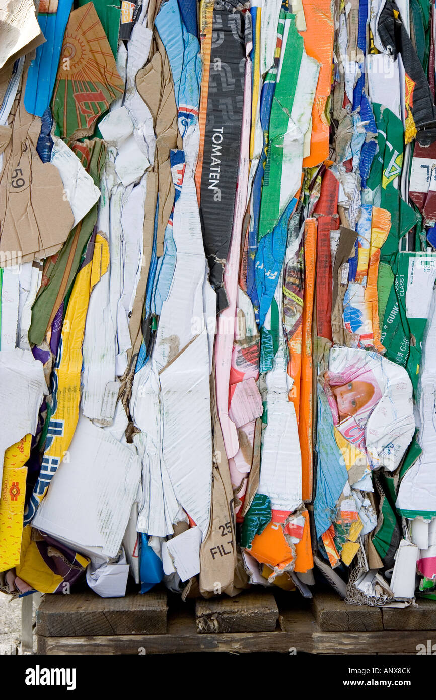 Pressed Cartons for Recycling Stock Photo - Alamy