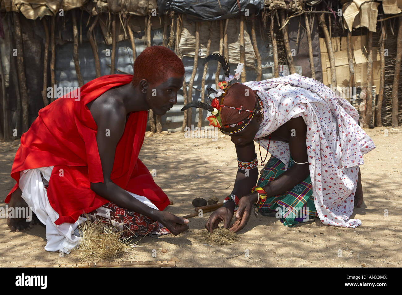 African tribes making fire hi-res stock photography and images - Alamy