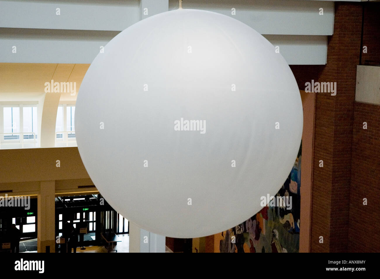 British Library big white balloon London Stock Photo - Alamy