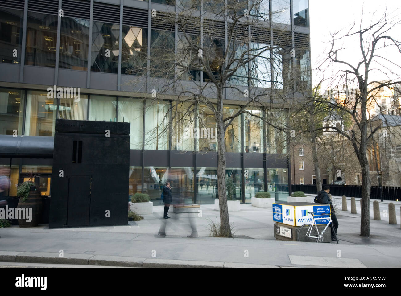 aviva notice advertisement near 30 St Mary Axe close up details London ...