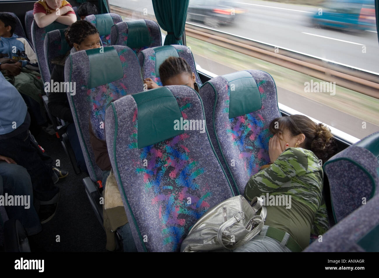 School Children on the bus traveling home Stock Photo - Alamy