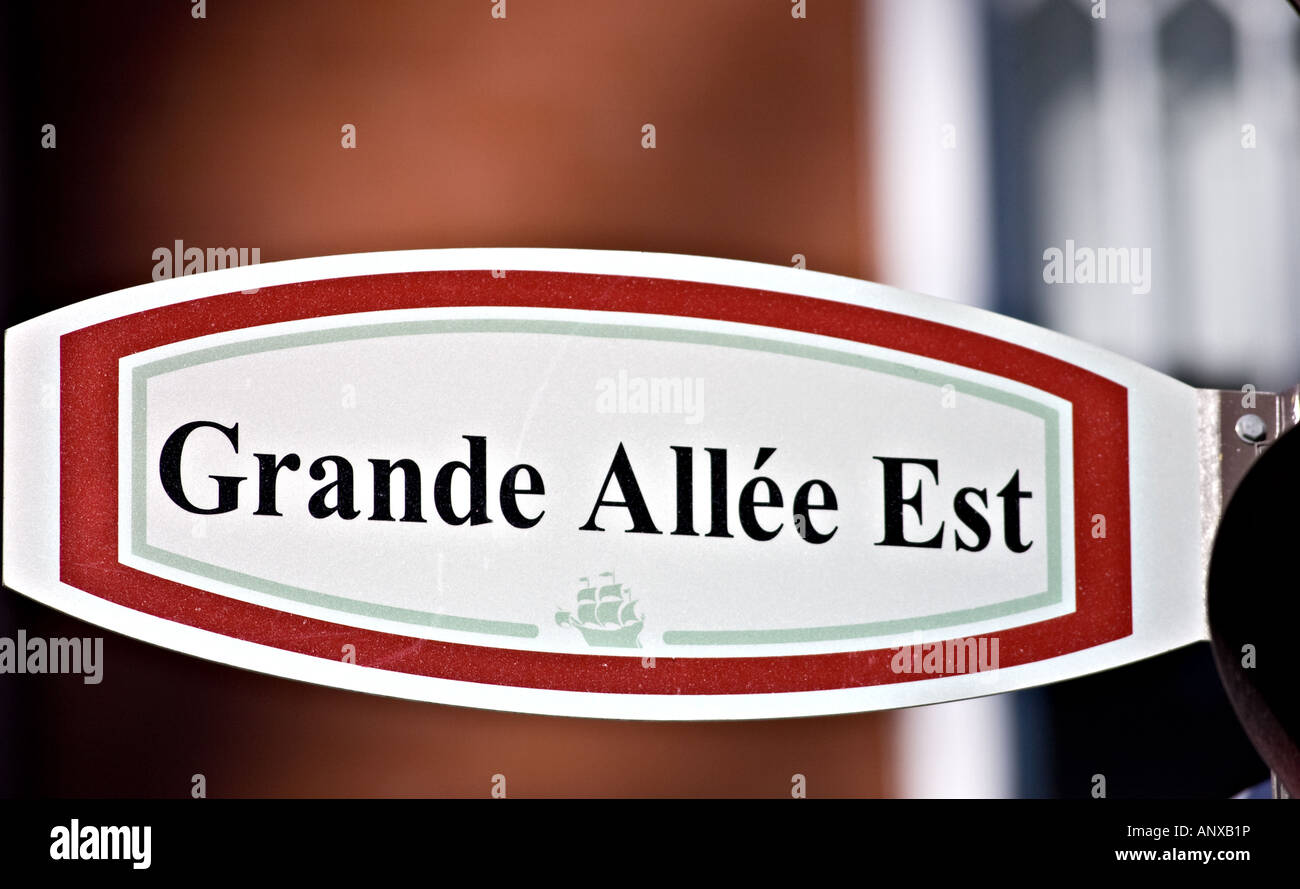 The Avenue Grande Allee street sign in Quebec City Stock Photo - Alamy