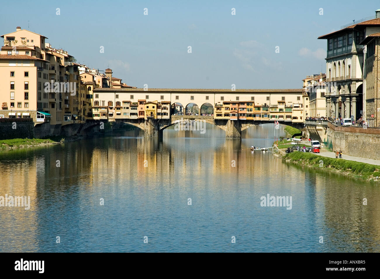 A horizontal picture of the Ponte Vecchio bridge in Florence Stock ...