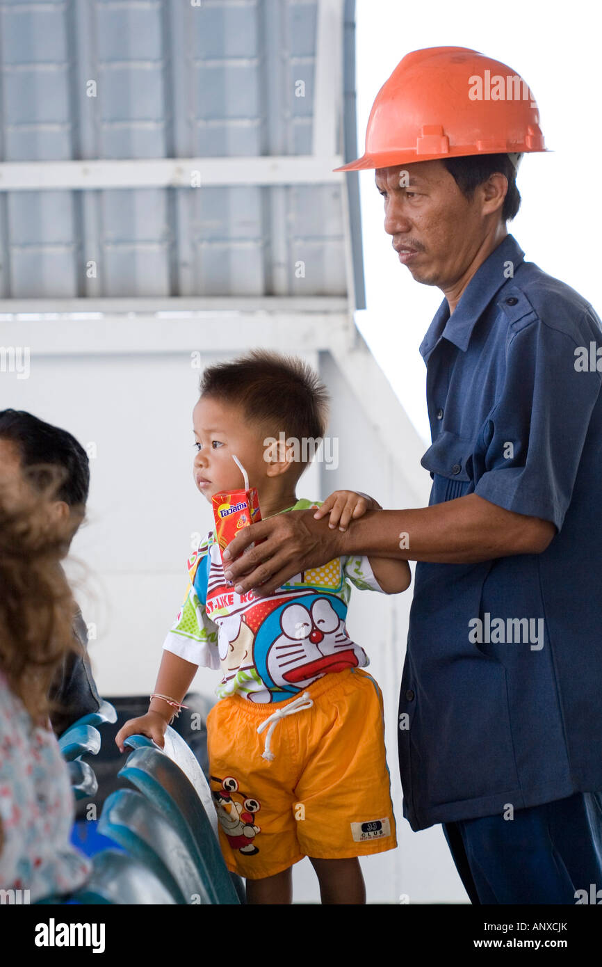 Southeast Asia Thailand Thai Family father in hard hat Stock Photo - Alamy