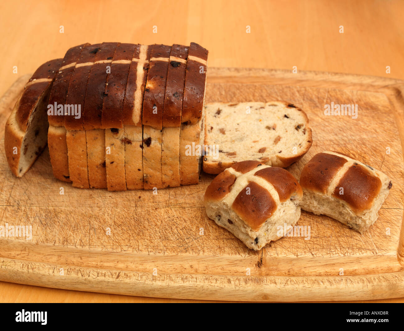 Hot Cross Bread and Buns Stock Photo - Alamy