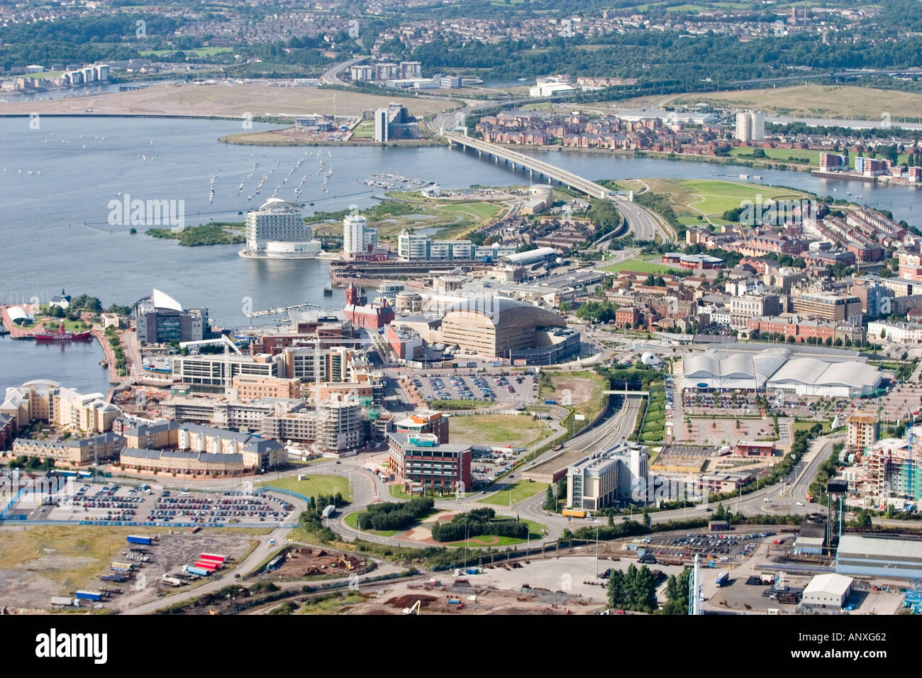 Aerial millenium centre cardiff hi-res stock photography and images - Alamy