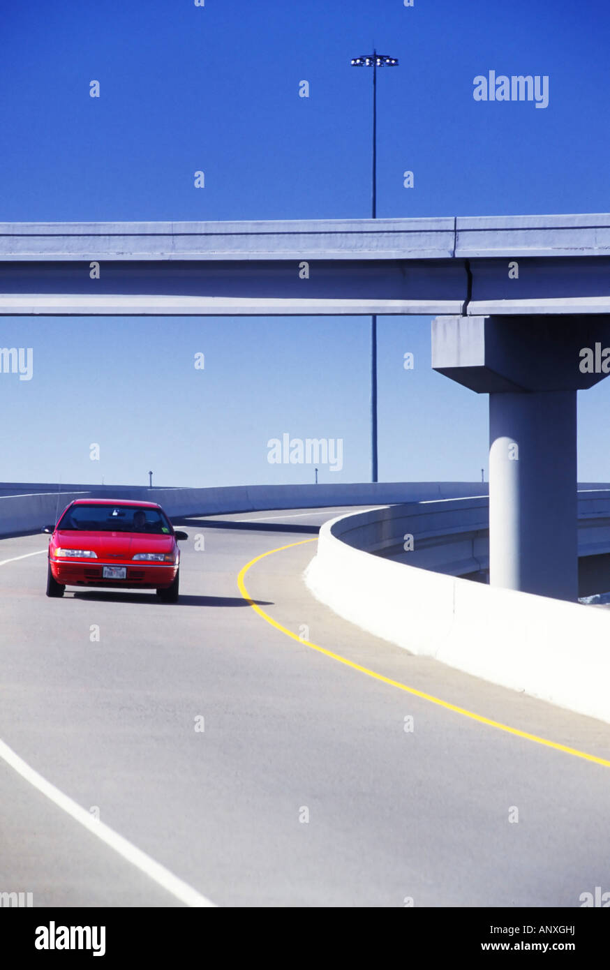 Vehicle on Dallas freeway, Dallas, Texas, USA Stock Photo - Alamy
