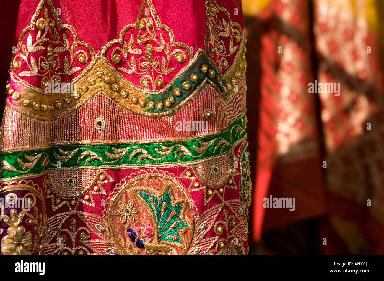 INDIA, South Delhi: Hauz Khas Village, Shopping village, Indian Fabric ...