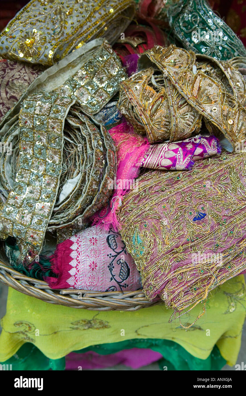 INDIA, South Delhi: Hauz Khas Village, Shopping village, Indian Fabric ...