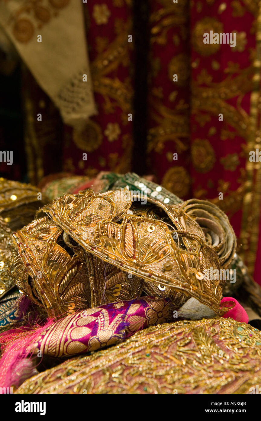 INDIA, South Delhi: Hauz Khas Village, Shopping village, Indian Fabric ...