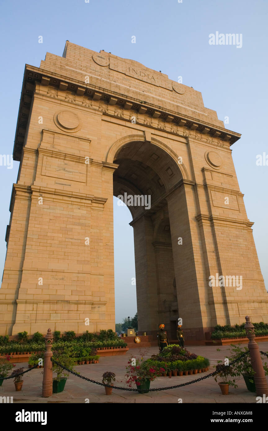 INDIA, Delhi, Central Delhi: Indian Gate Memorial Arch Stock Photo - Alamy