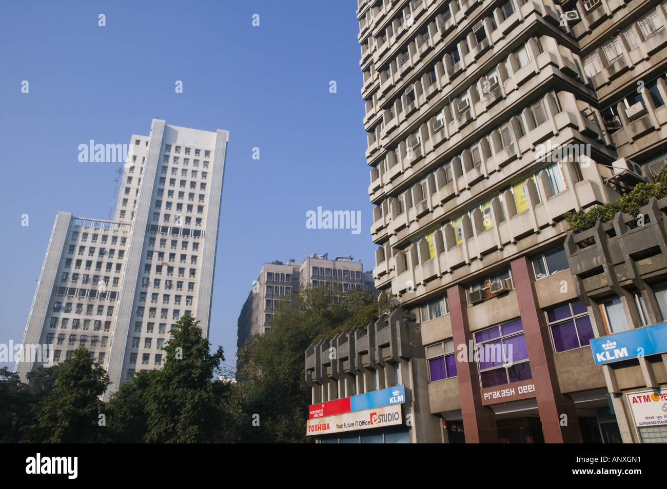 INDIA, Delhi, Connaught Place: Highrise Office Towers of Connaught ...