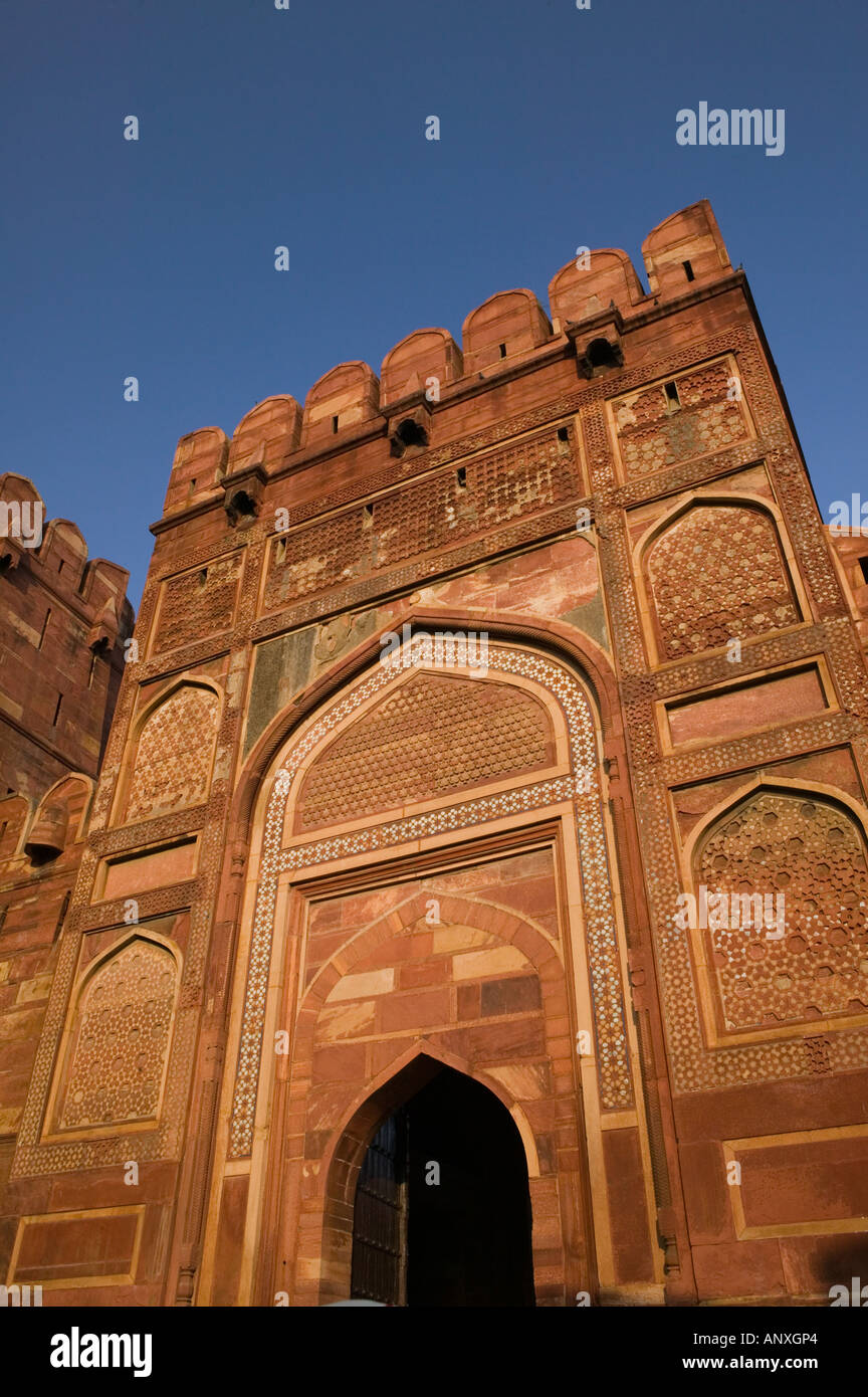INDIA, Uttar Pradesh, Agra: Red Fort (Agra Fort), Entry Gate Stock ...