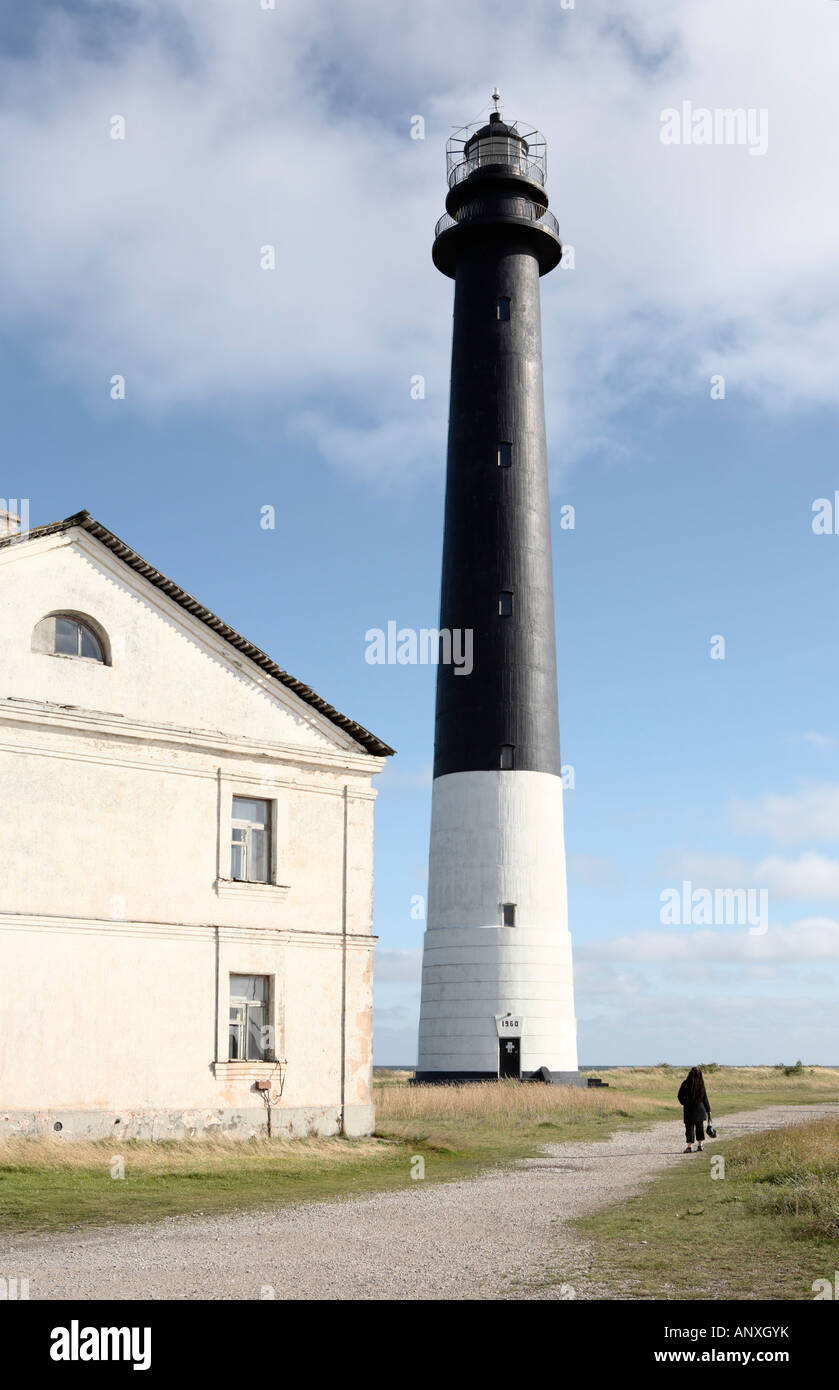 The Sõrve lighthouse, Sõrve peninsula, Saaremaa, Estonia Stock Photo ...