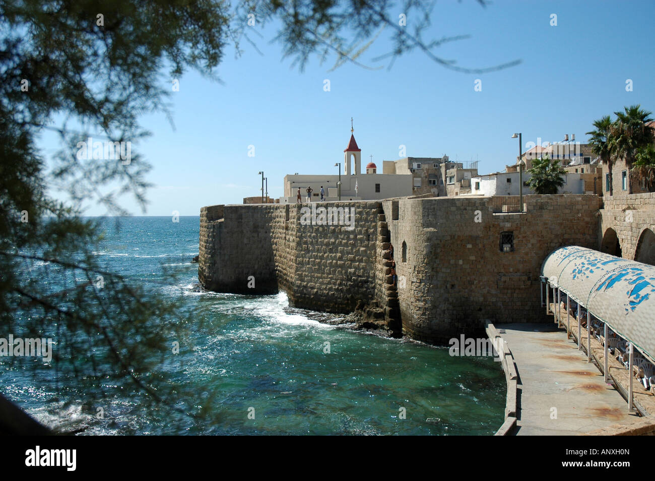 Israel Acre the fortified walls of the old city Stock Photo - Alamy