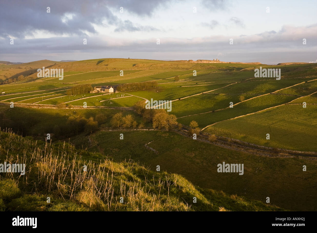 View from High Wheeldon Hill near Earl Sterndale, Peak District ...