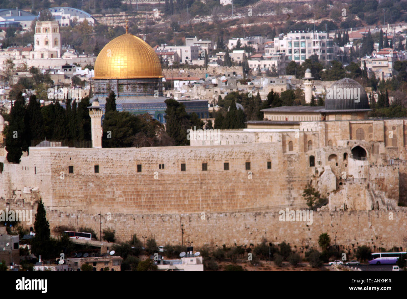 The Holy City The Dome Of The Rock Omar Mosque High Resolution Stock ...