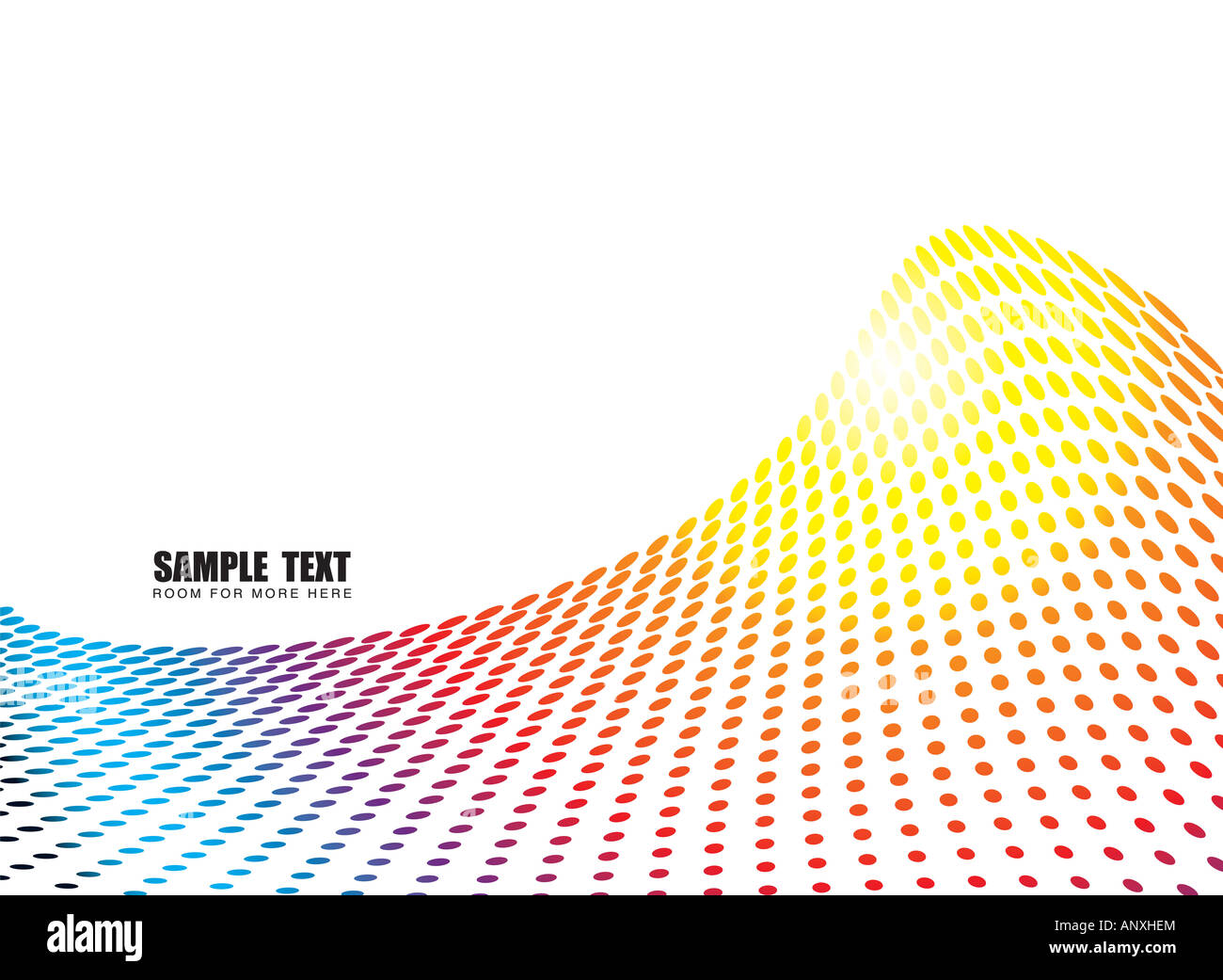 Illustrated rainbow wave with room to add your own text Stock Photo - Alamy