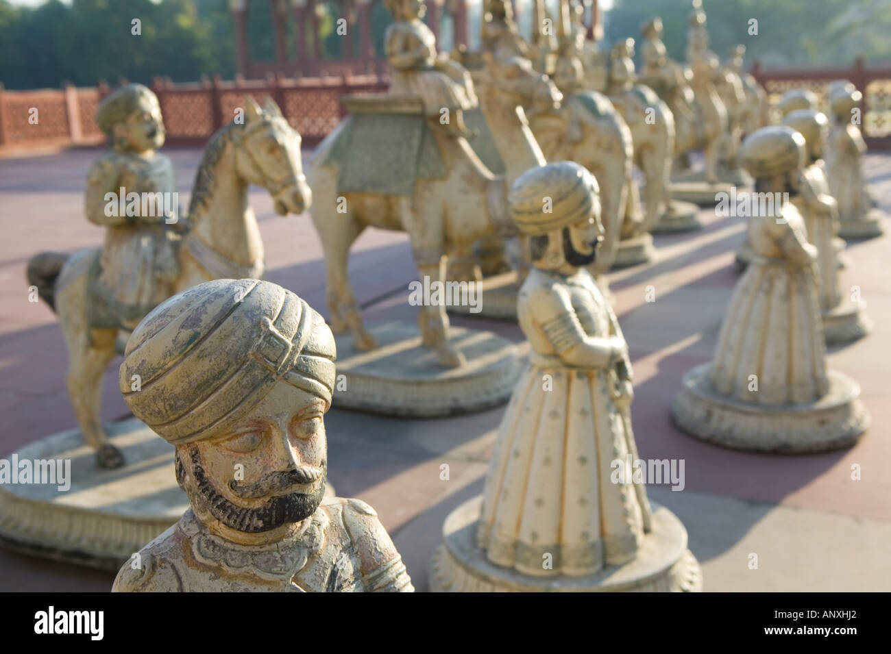 INDIA, Rajasthan, Jaipur: Large Outdoor Indian Themed Chess Set / Jai ...