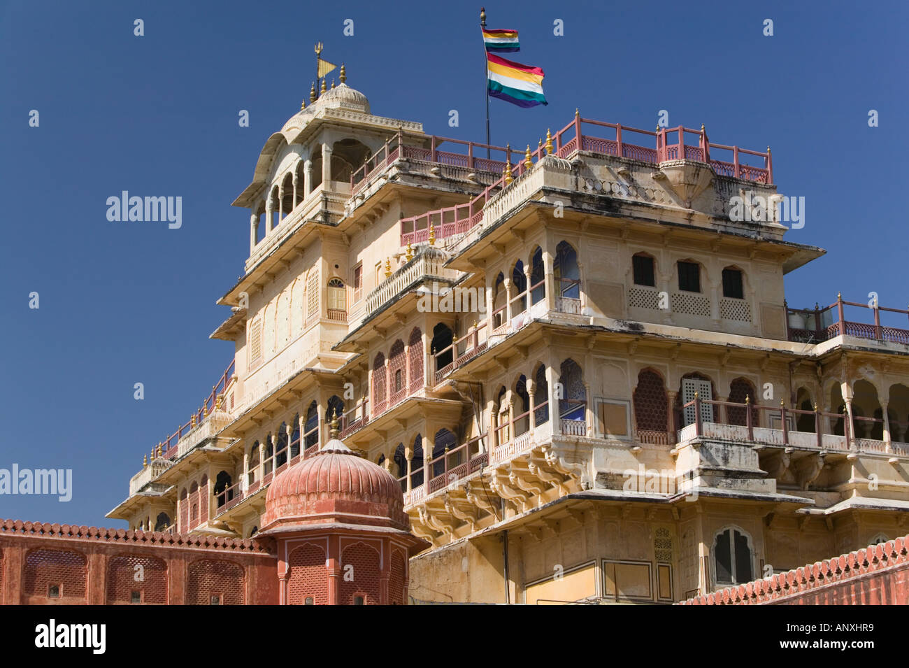 INDIA, Rajasthan, Jaipur: Jaipur City Palace Complex, Palace Courtyard ...