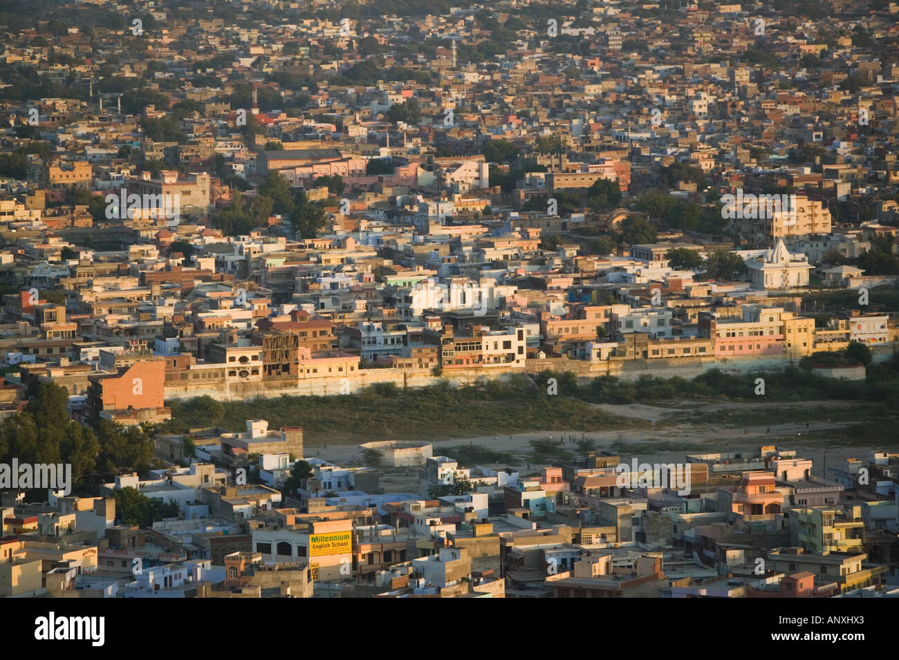 INDIA, Rajasthan, Jaipur: Late Afternoon View of City from Nahargarh ...