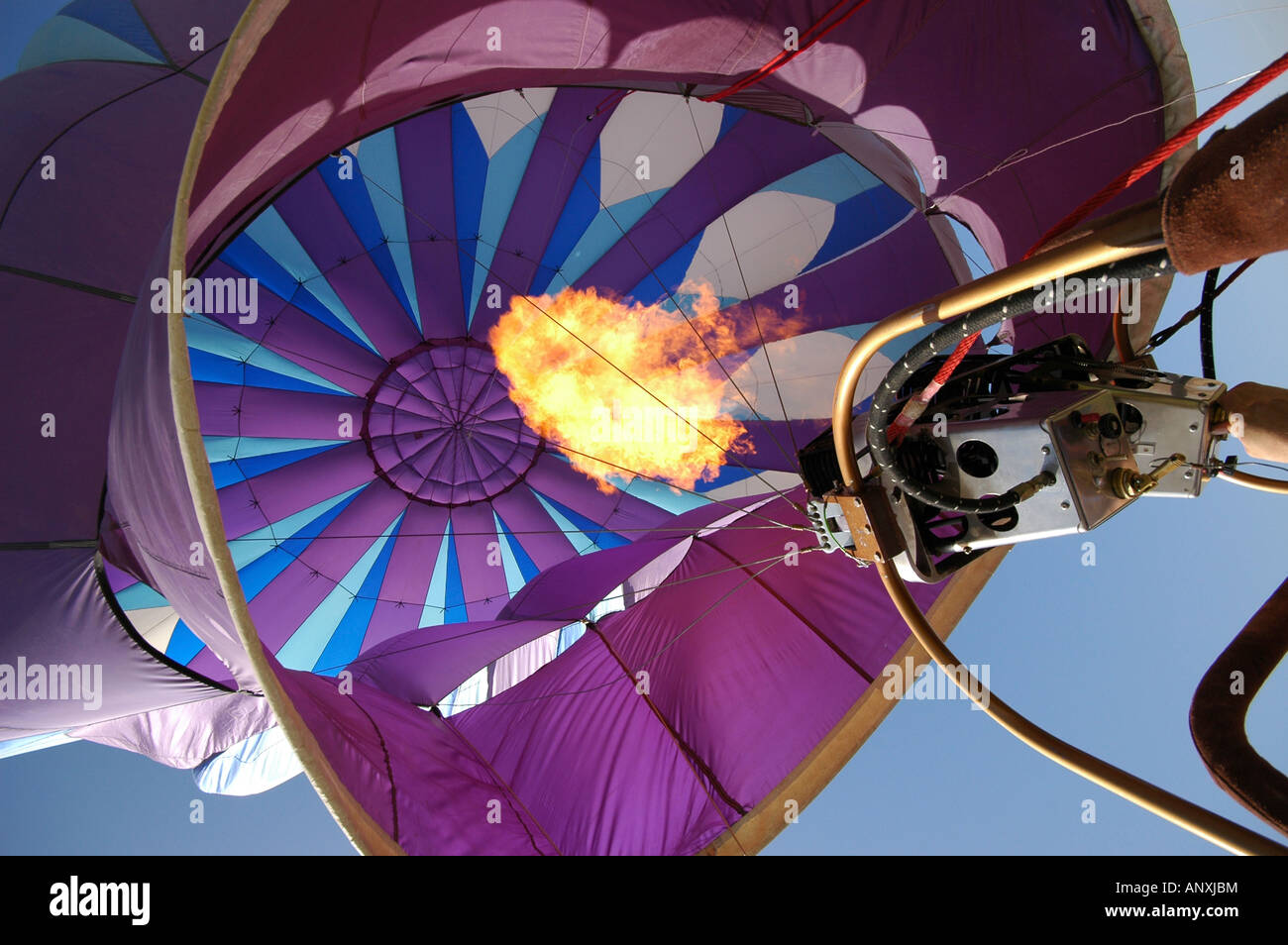 Ground crew preparing a hot air balloon before takeoff Stock Photo - Alamy
