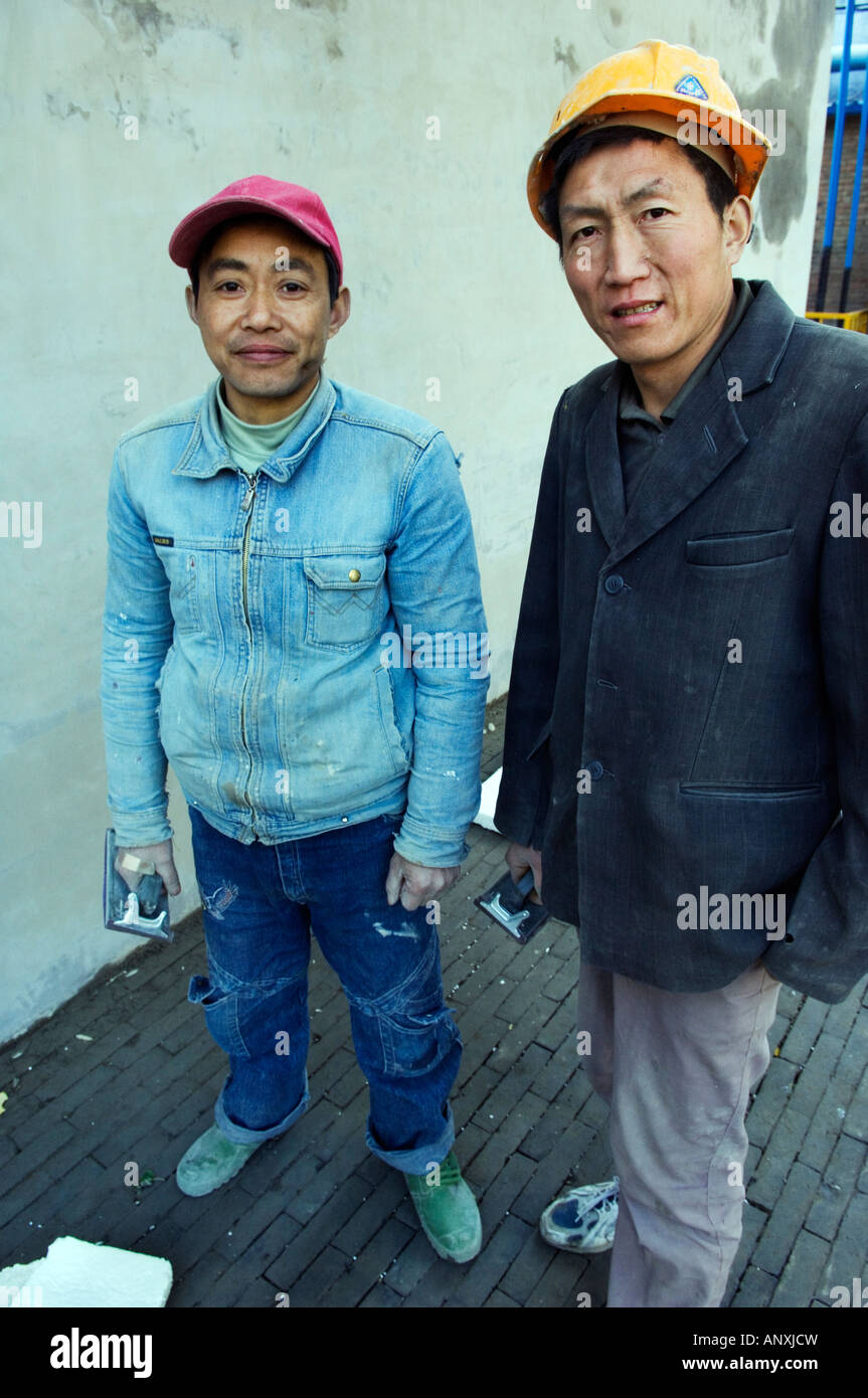 construction workers Beijing China Stock Photo - Alamy