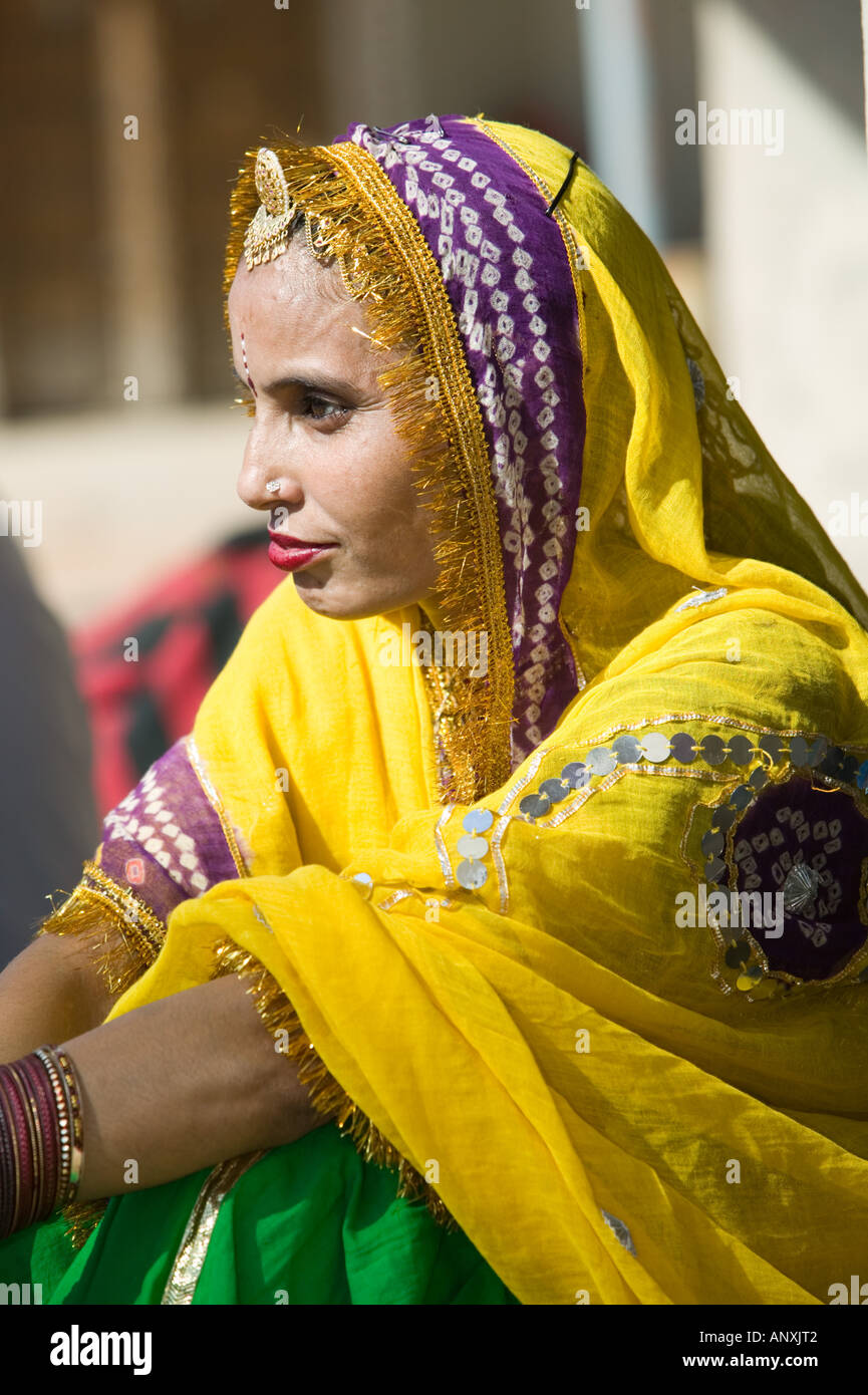 INDIA, Rajasthan, Pushkar: PUSHKAR CAMEL FAIR, Woman Dancer of Rajasthani Dance troupe (MR Stock ...